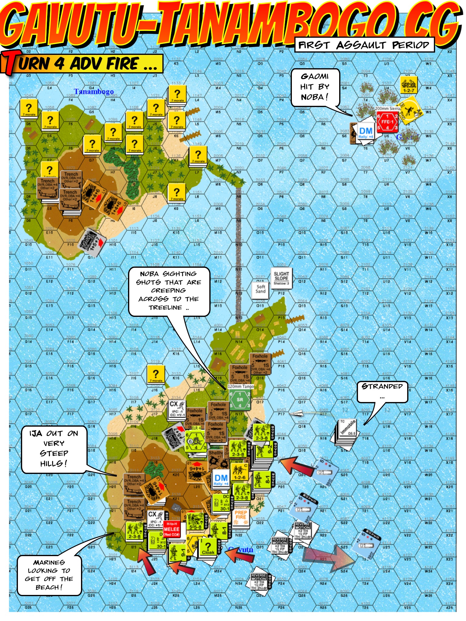 Gavutu-Tanambogo CG, 1st Assault Period | Advanced Squad Leader AAR ...